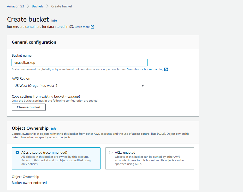 SQL Server 2022 Backup & Restore to AWS S3-compatible Object Storage