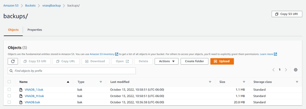 SQL Server 2022 Backup & Restore to AWS S3-compatible Object Storage