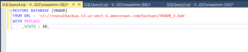 SQL Server 2022 Backup & Restore to AWS S3-compatible Object Storage